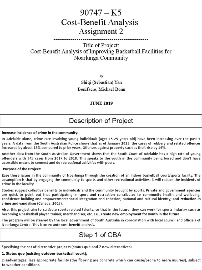 Sample Cost and Benefit Analysis | PDF | Net Present Value | Discounted ...