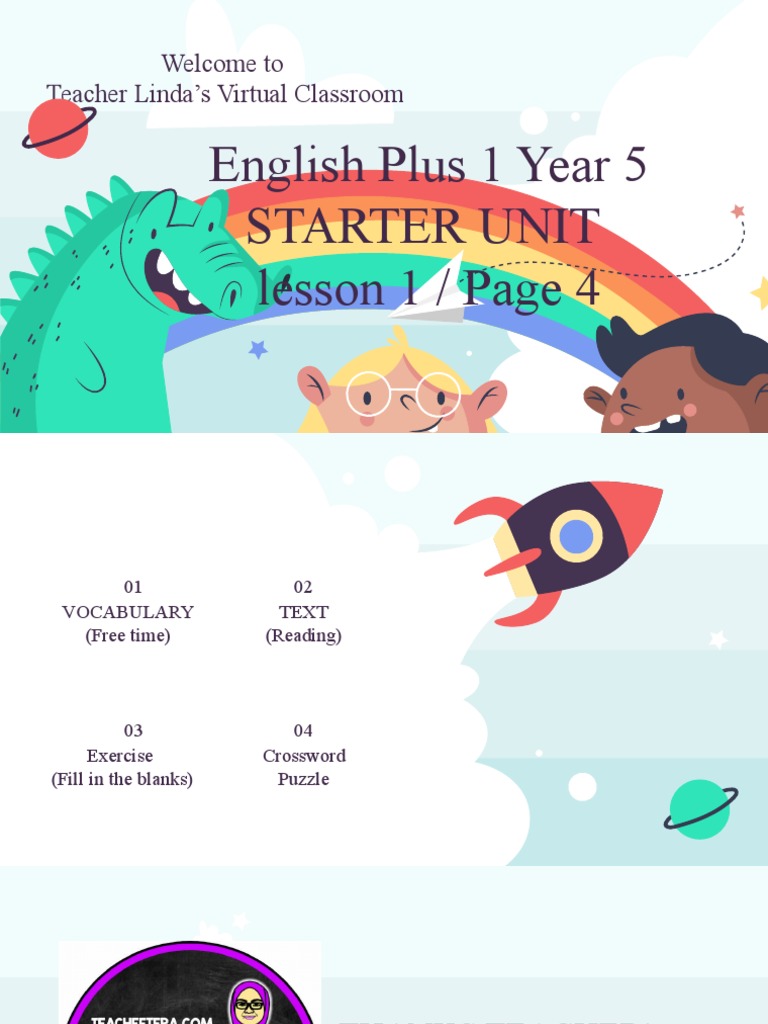 English Plus 1 Year 5 Starter Unit Lesson 1 / Page 4: Welcome To ...