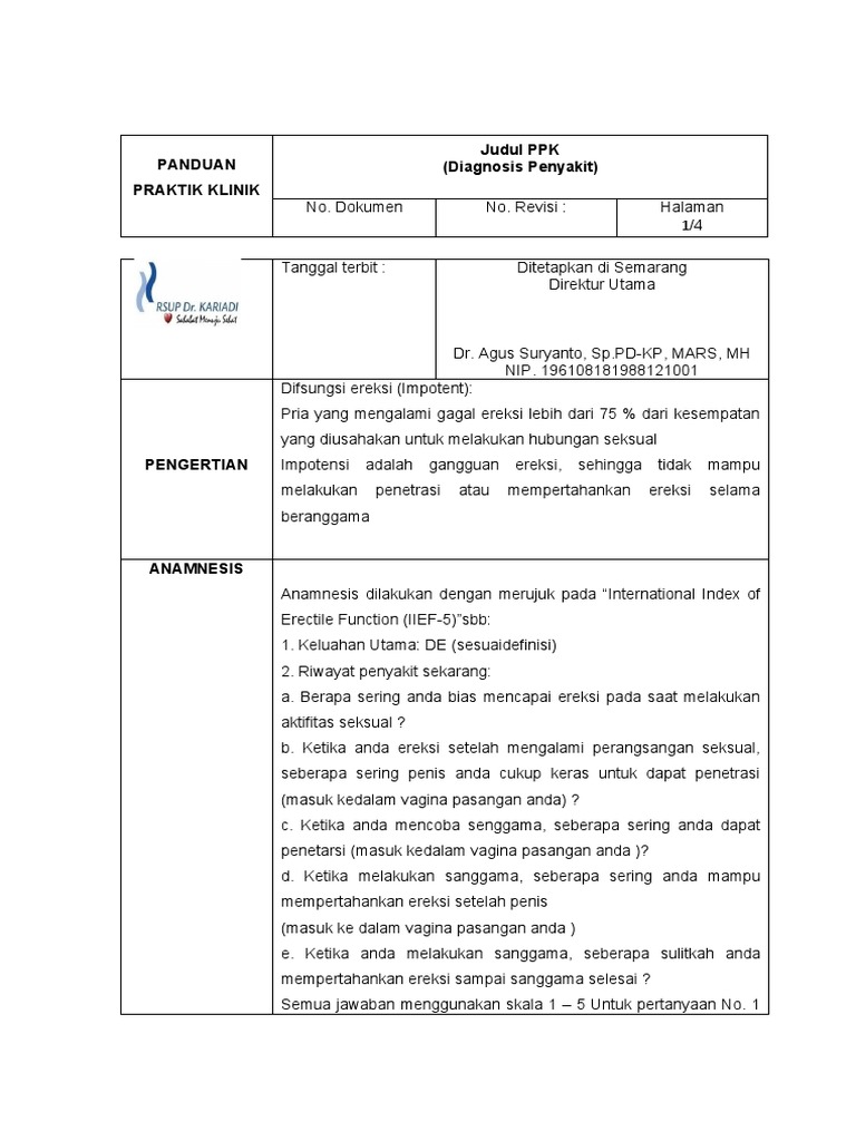 Format PPK Diagnosis Penyakit 2018-1 | PDF