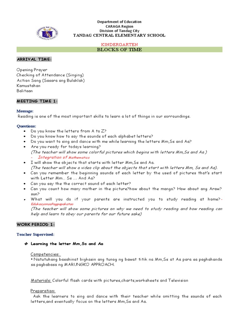 Kindergarten_COT_DLP_Modified Lesson Plan in Reading | PDF | Cognition ...