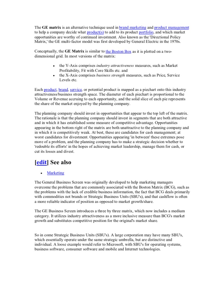 Gec Model Industry Analysis | PDF | Marketing | Business