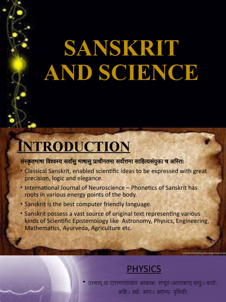 Sanskrit and Science | PDF | Physics