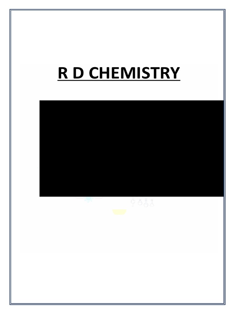 R D Chemistry: Class 12 Chemistry Question Bank Ncert /cbse | PDF ...