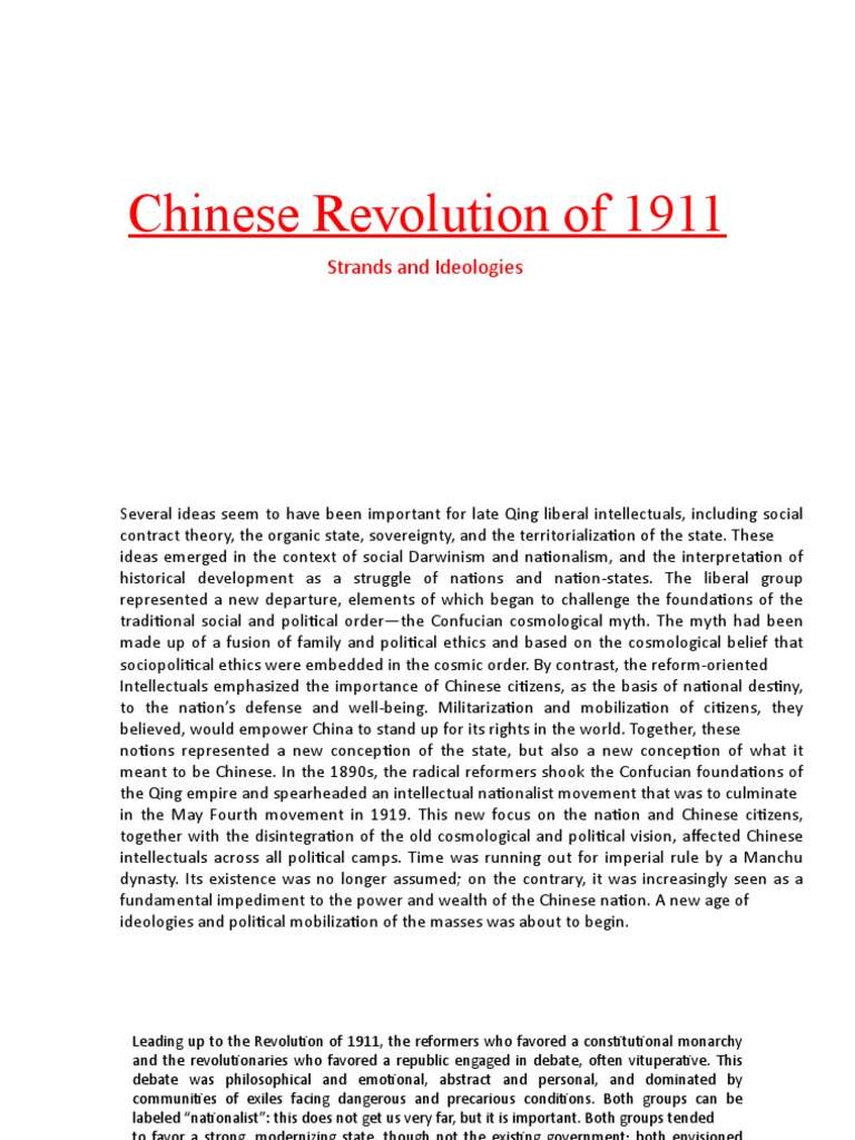 Causes of the 1911 Chinese Revolution | PDF | Qing Dynasty | China