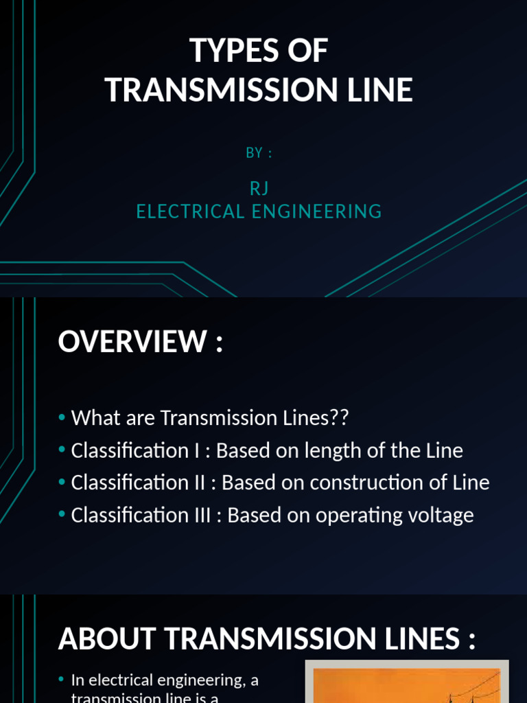 Types of Transmission Lines Explained | PDF | Electric Power ...