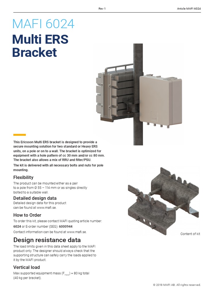 Multi ERS Bracket: MAFI 6024 | PDF | Nut (Hardware) | Mechanical Engineering