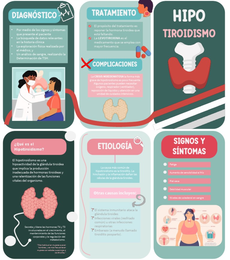 Tríptico De Hipotiroidismo Pdf Hipotiroidismo Tiroides