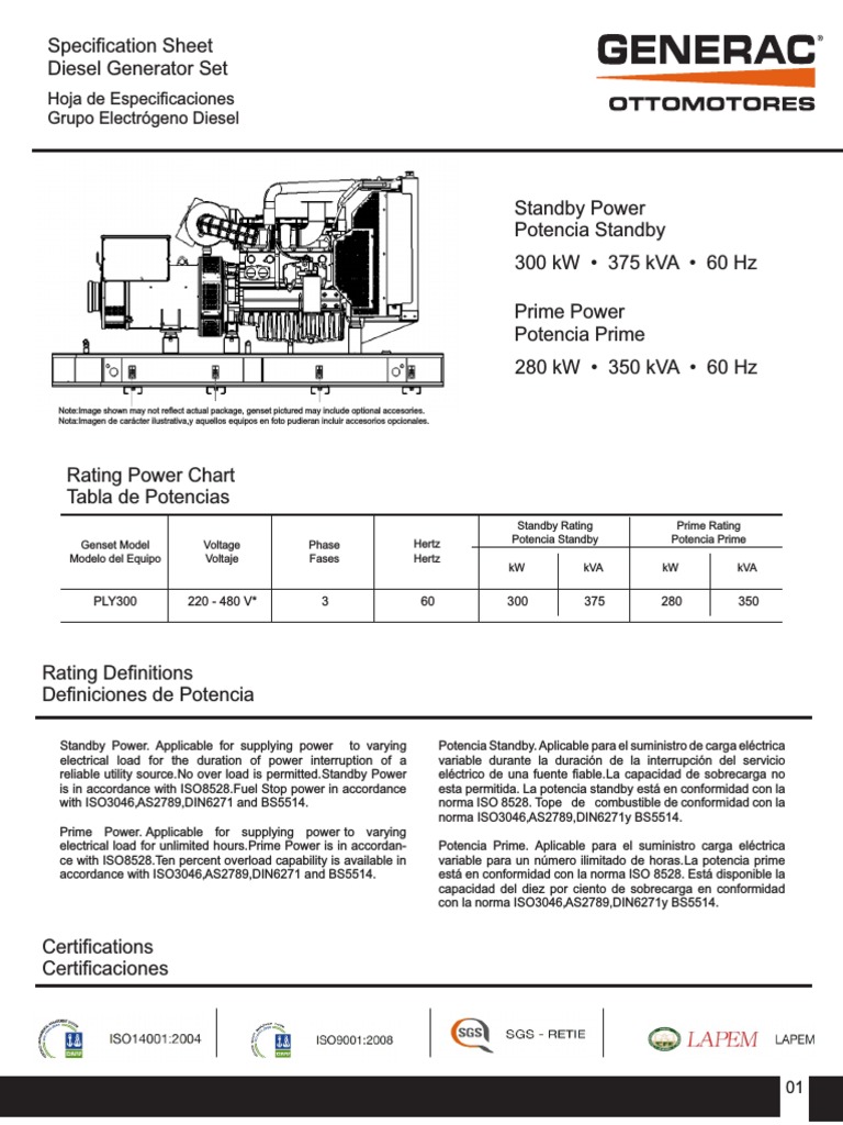 Especificaciones Ply300 | PDF