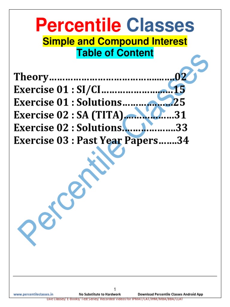SI CI Updated | PDF | Interest | Compound Interest