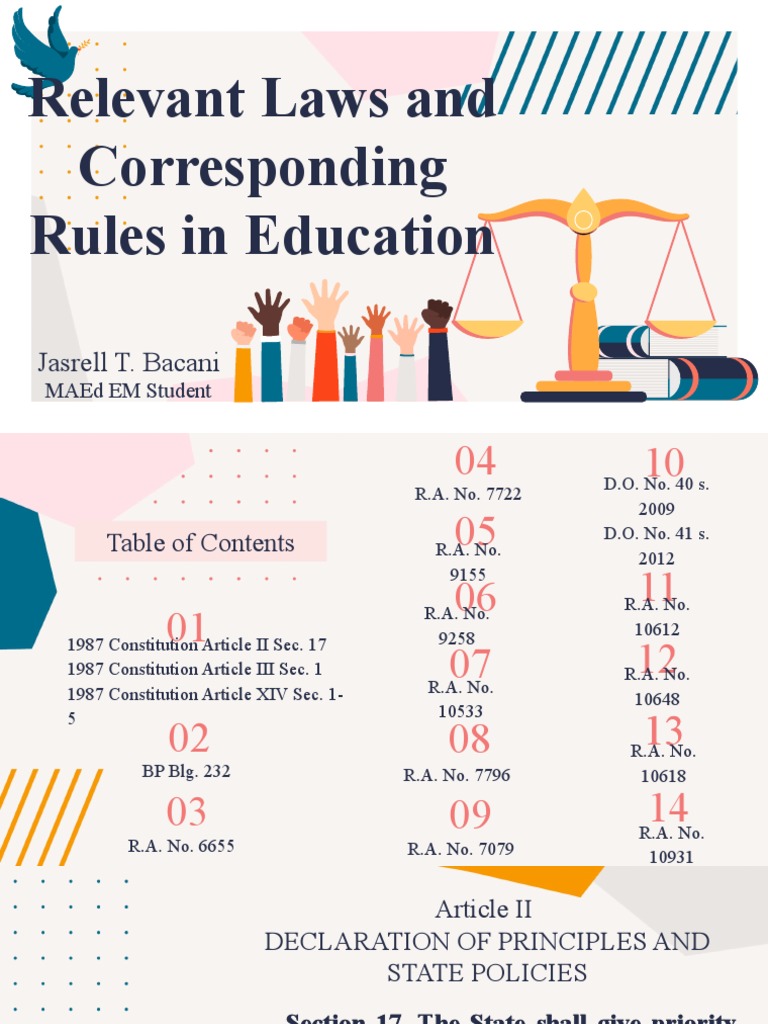 Relevant Laws in Education | PDF | Schools