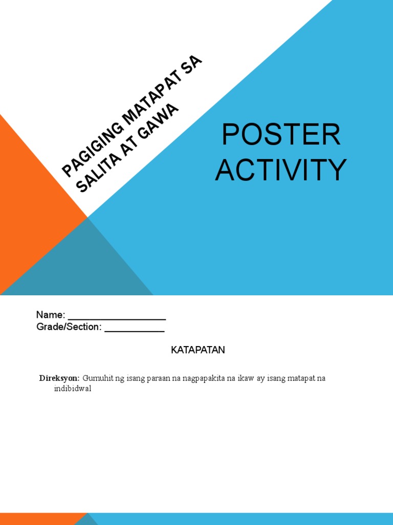 Pagiging Matapat Sa Salita at Gawa | PDF