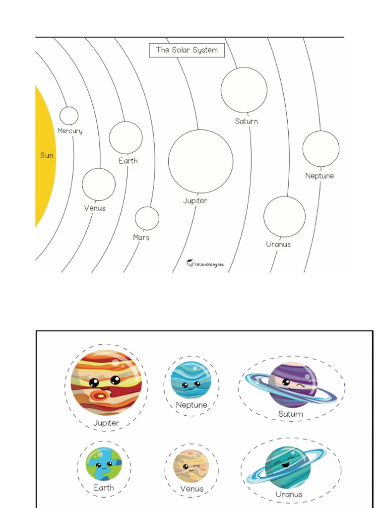 Solar System - Cut and Paste Activity | PDF