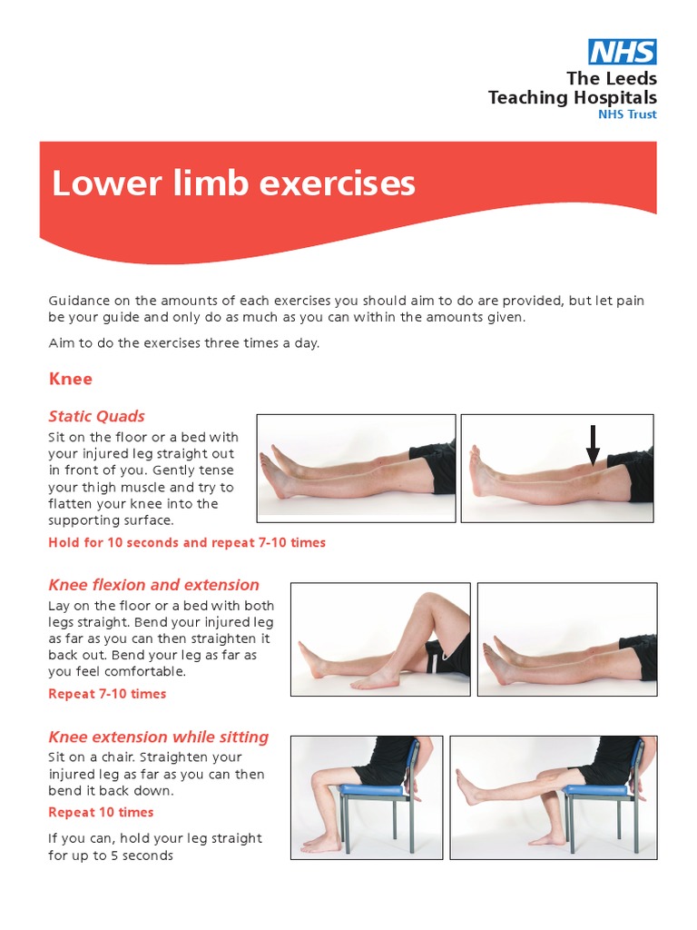 Lower Limb Exercises: The Leeds Teaching Hospitals | Download Free PDF ...