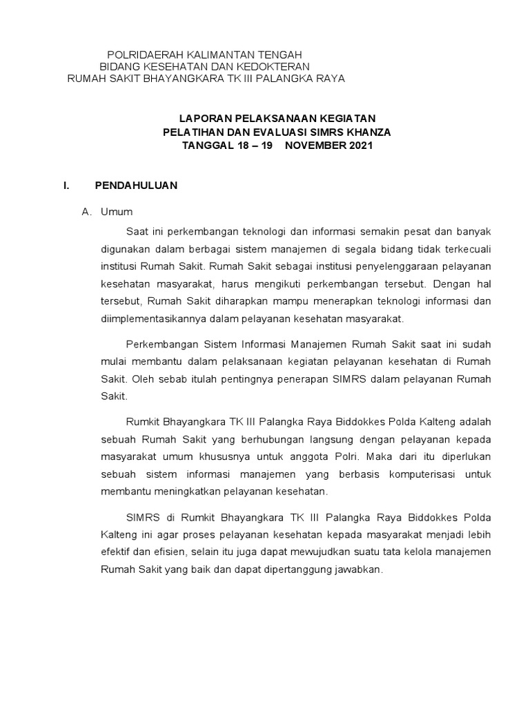 SOSIALISASI Simrs Khanza | PDF