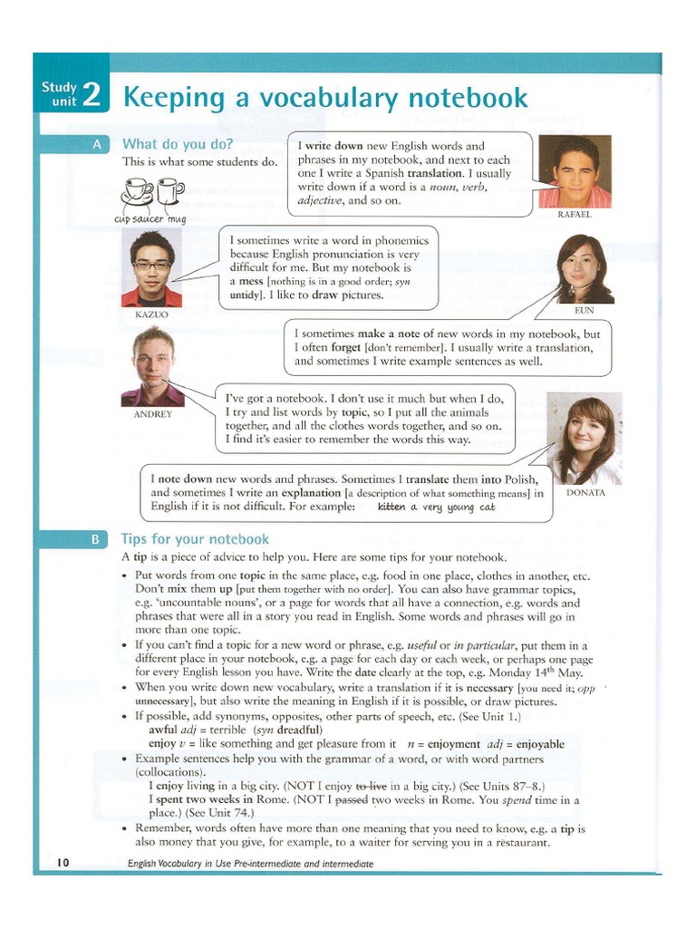 Vocabulary-Cambridge-Unit 2 | PDF