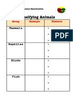 Animal Classification Sort | PDF