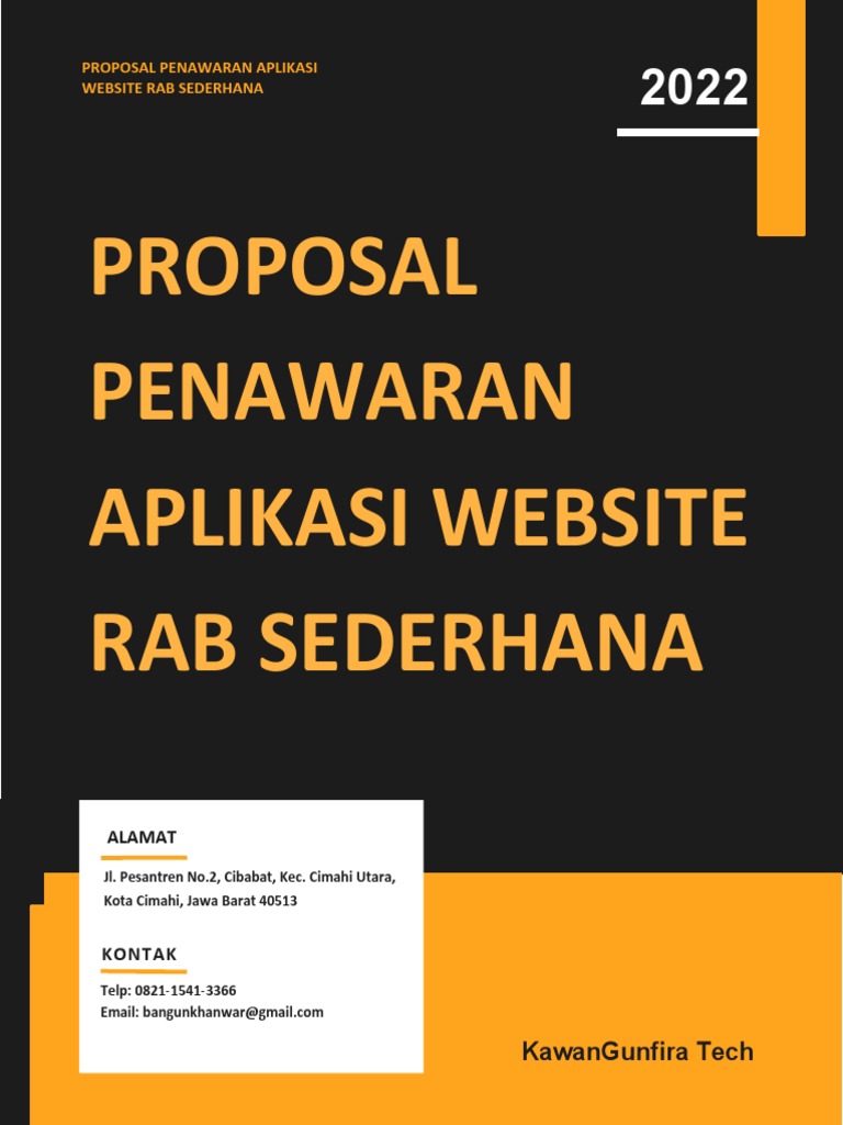 Proposal Penawaran Aplikasi Website RAB Sederhana | PDF