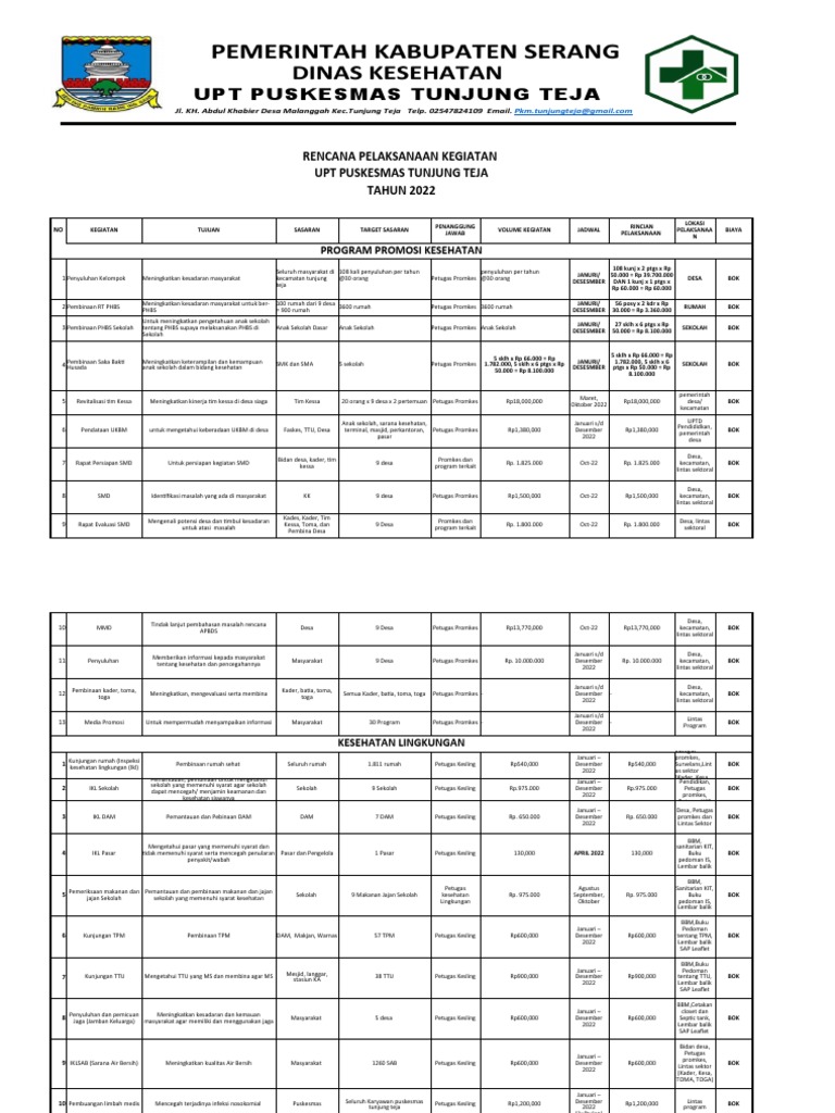RPK Tahunan Dan Bulanan | PDF