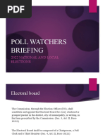 Poll Watcher's Guidelines | PDF | Polling Place | Voting