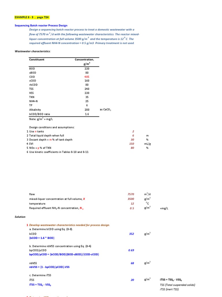 SBR Calculation - Full | PDF | Chemistry | Chemical Engineering
