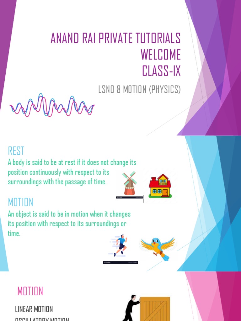 Motion Class Ix Ncert | PDF | Velocity | Acceleration