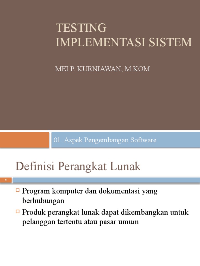 01 Aspek Pengembangan Software | PDF