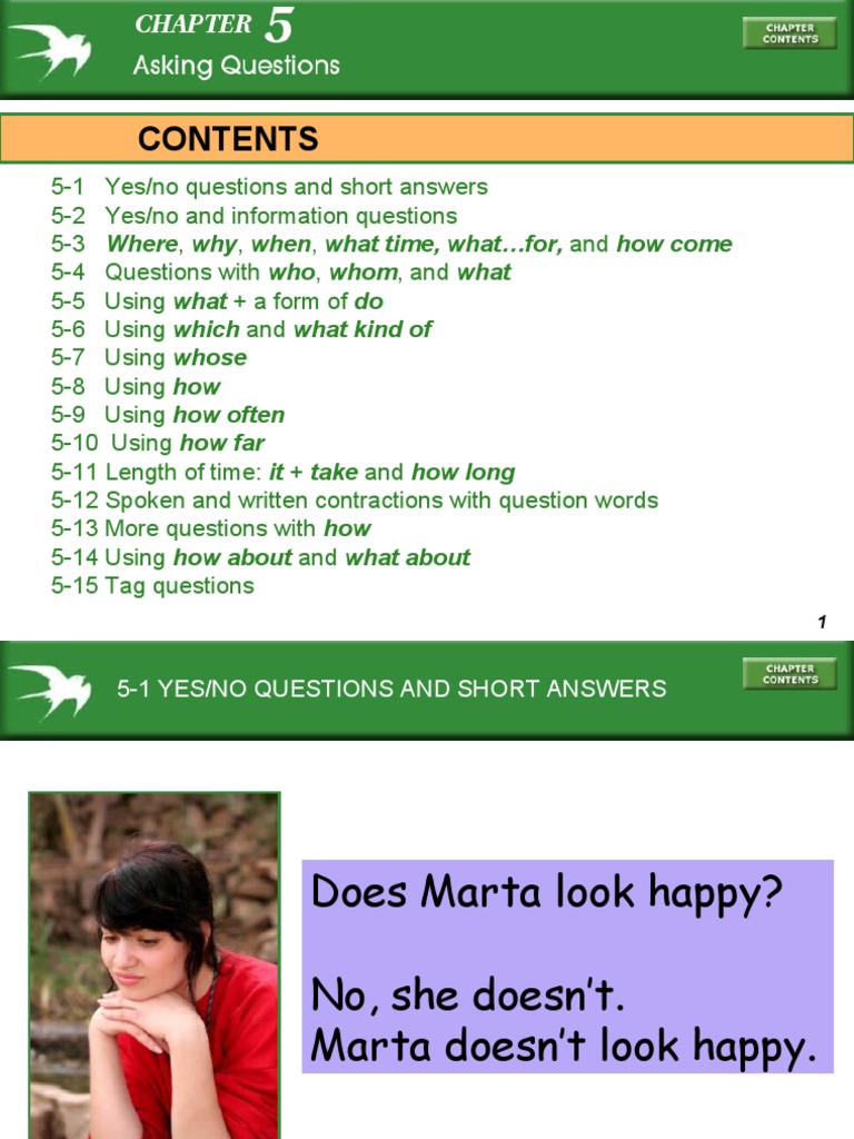 English Question Forms Guide | PDF | Question | Subject (Grammar)