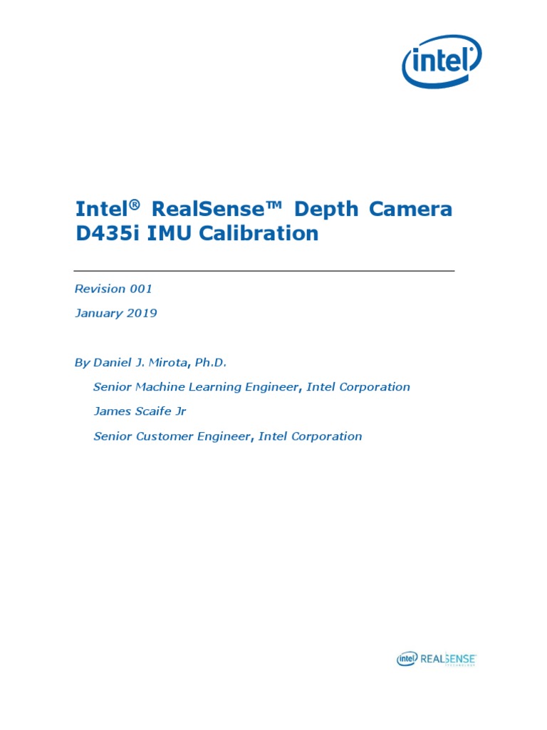 RealSense Depth D435i IMU Calib | PDF | Computer Engineering | Computing