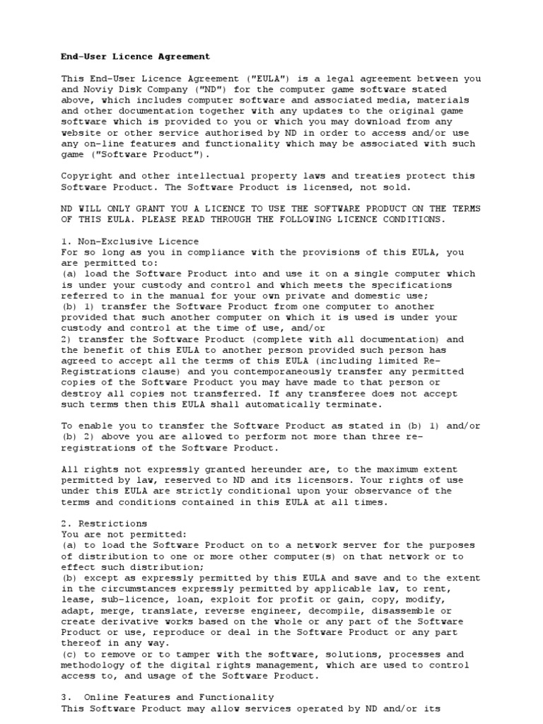 EULA | Download Free PDF | License | Jurisdiction