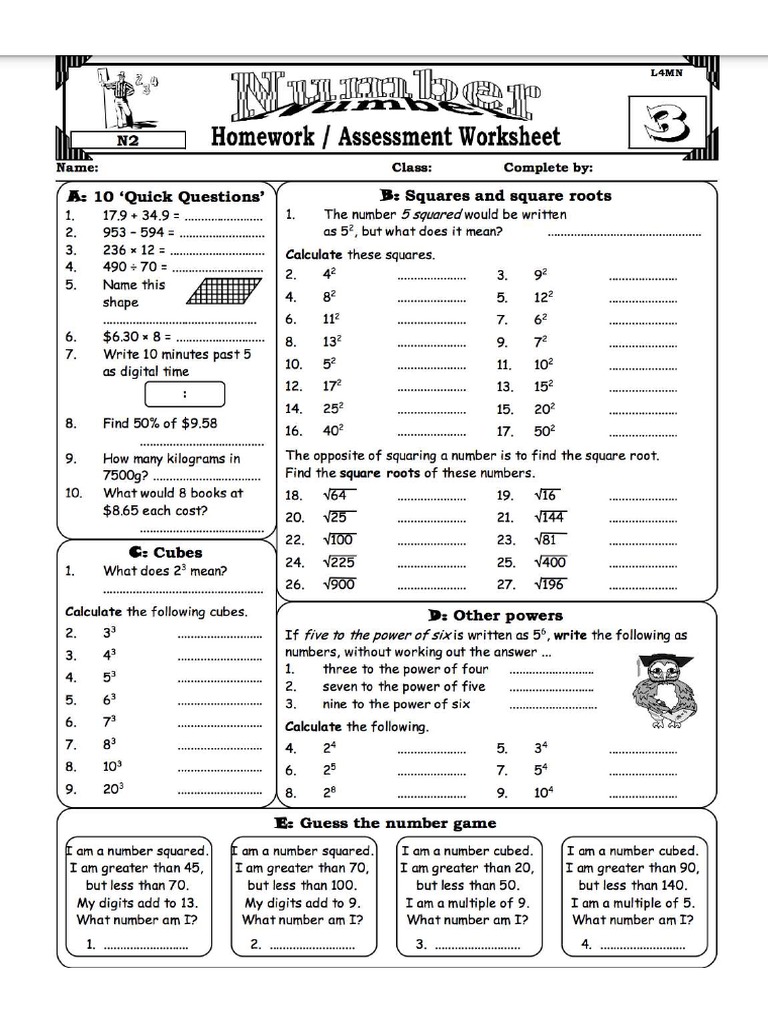 Y7 Aws Sheet | PDF