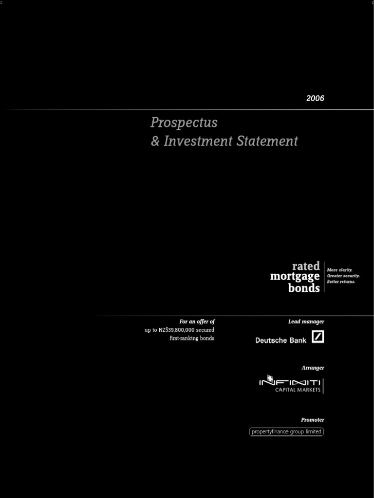 2006 NZ$39.8M Bond Investment Prospectus | PDF | Credit Rating | Bond ...
