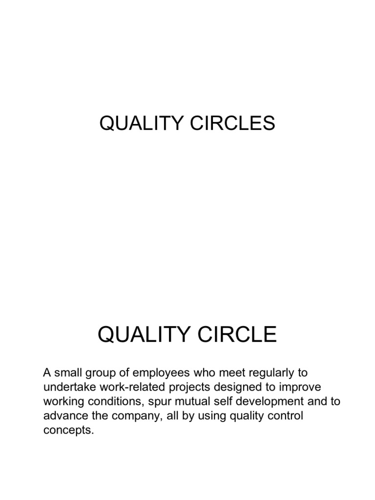 Quality Circles | PDF