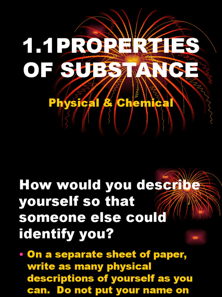 Properties of Matter: Physical & Chemical | PDF | Chemical Substances ...