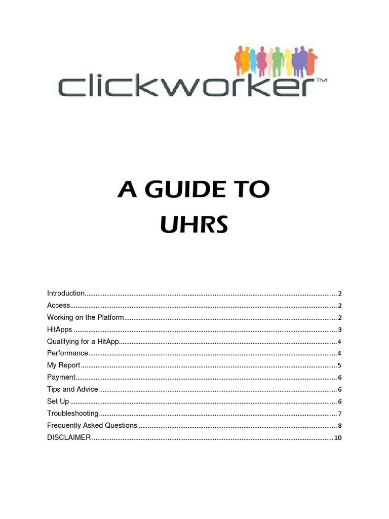 A Guide To Uhrs | PDF