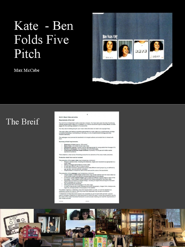Kate - Ben Folds Five Pitch: Max Mccabe | PDF