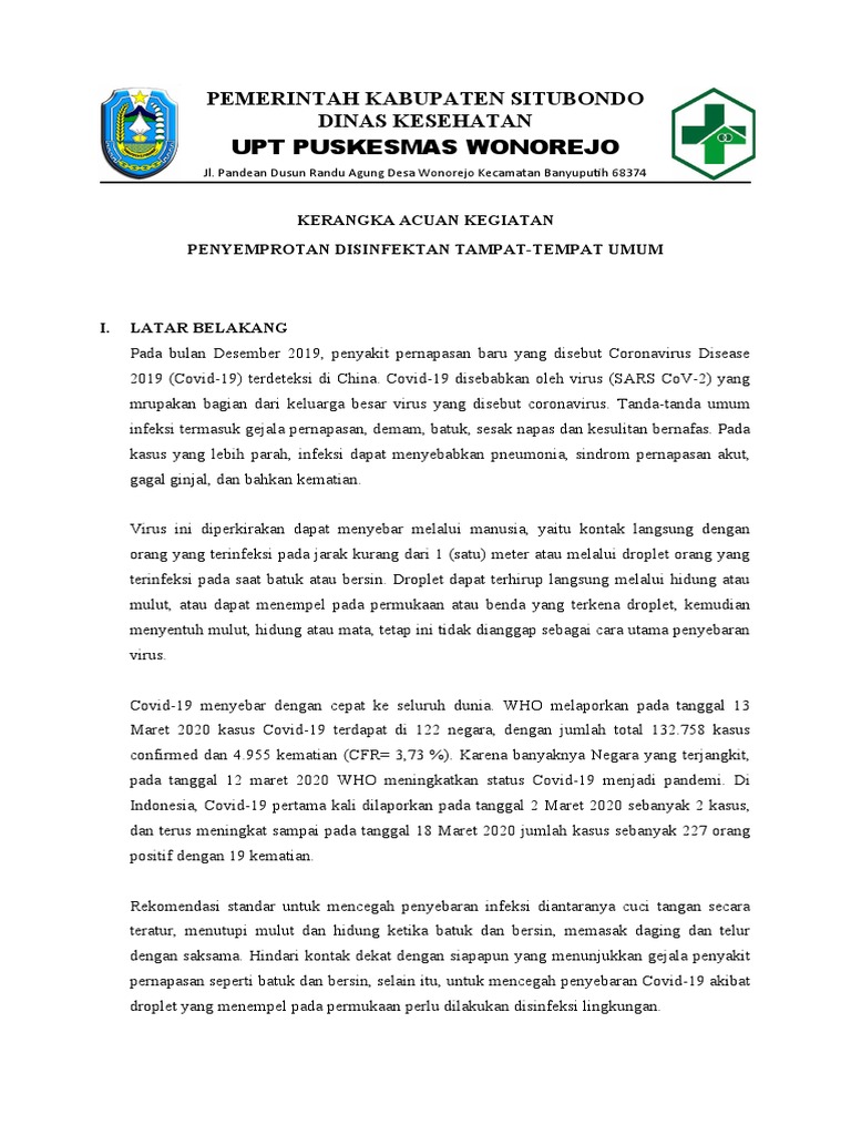 KAK Disinfeksi | PDF