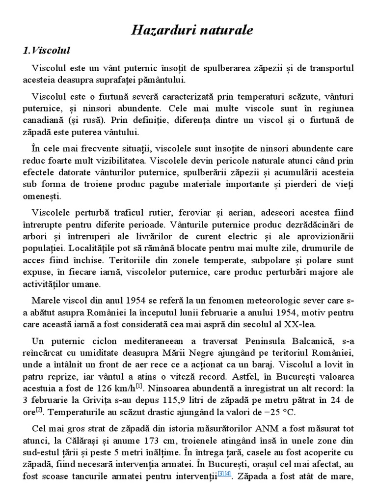 Hazarduri Naturale | PDF