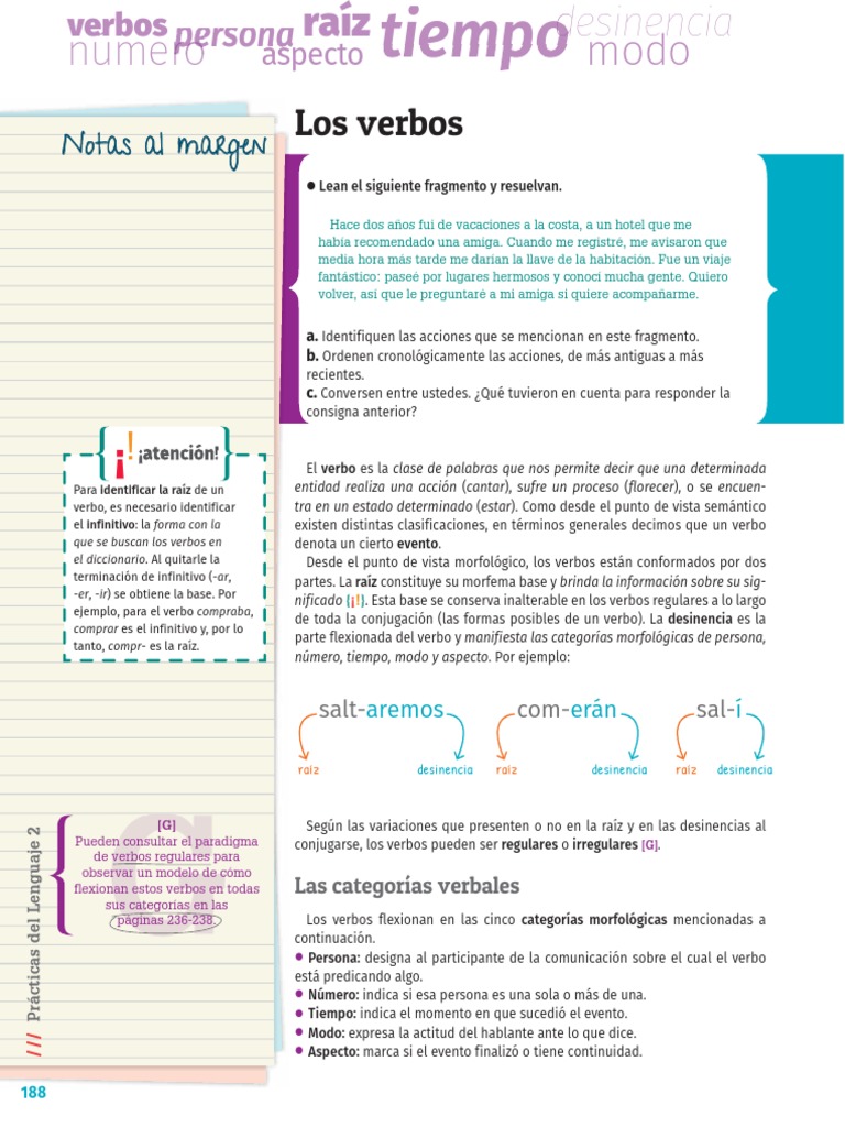 Verbos 2do Año | PDF | Verbo | Morfología