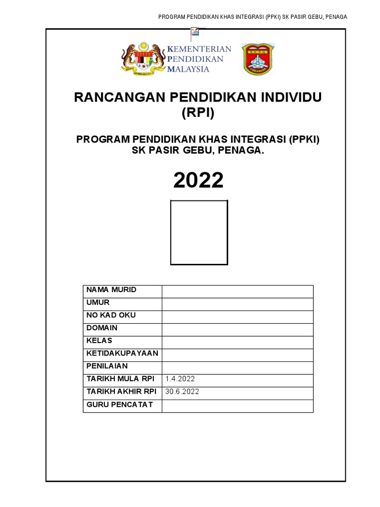 RPI PPKI SK Pasir Gebu | PDF