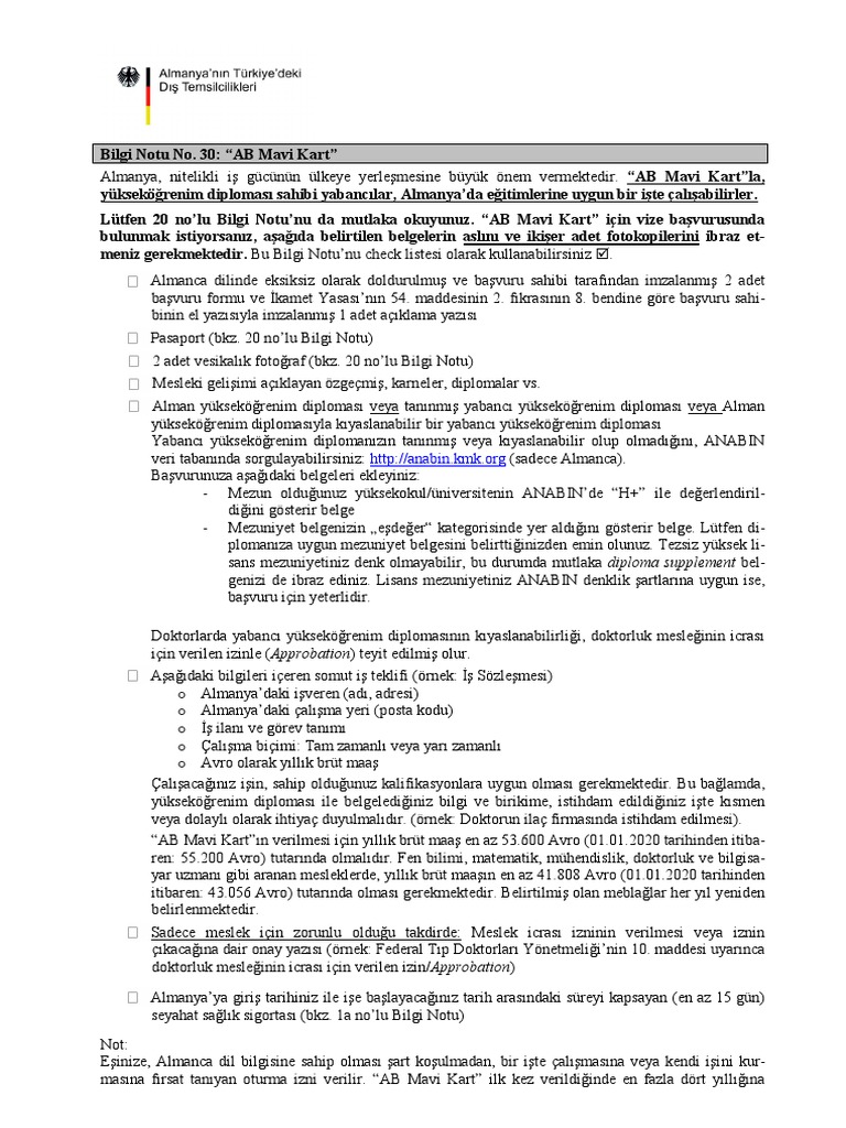 30 Blaue Karte Eu Data | PDF