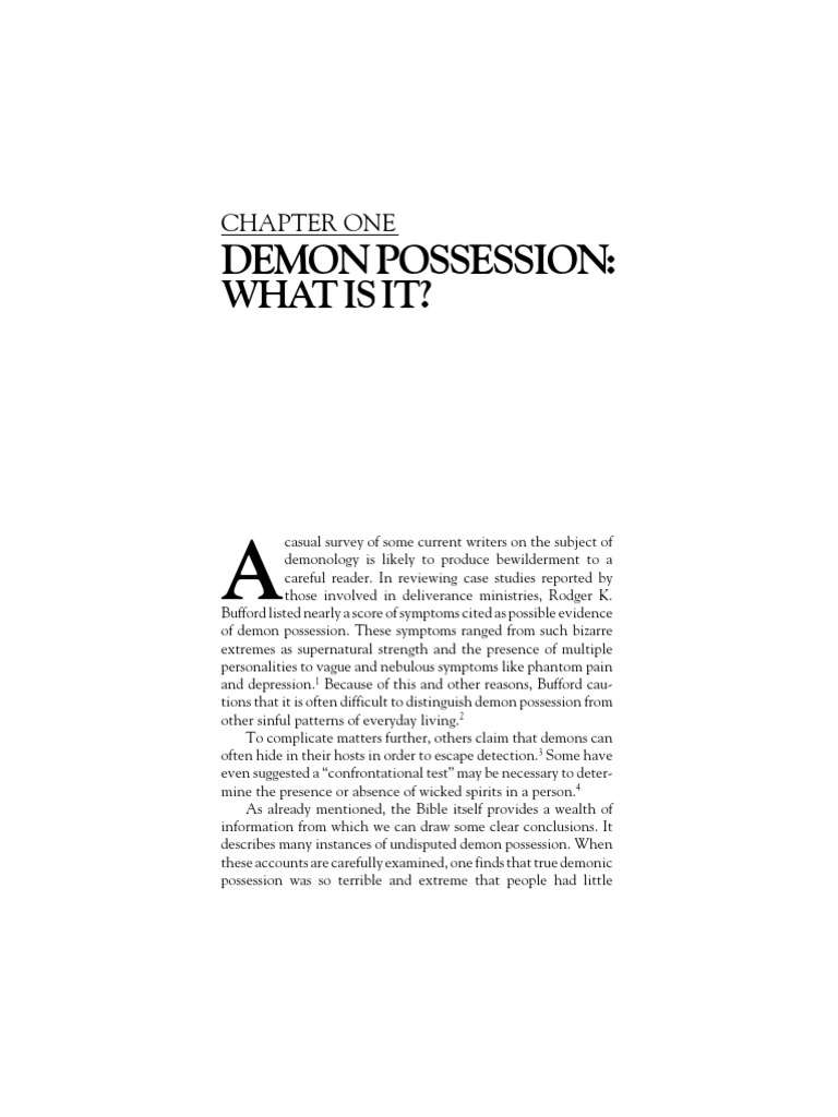 Demon Possession:: What Is It? | PDF | Demonic Possession | Demons