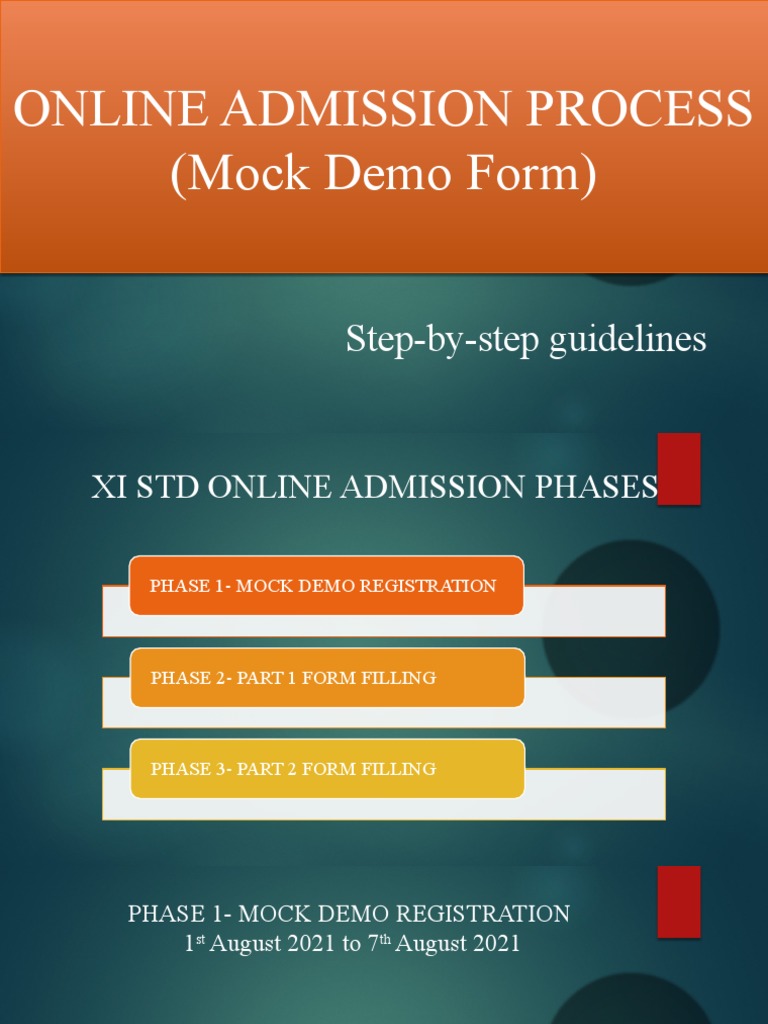 (Mock-Demo-Form) Online Admission Process PPT 2021-22 | PDF | Computing ...