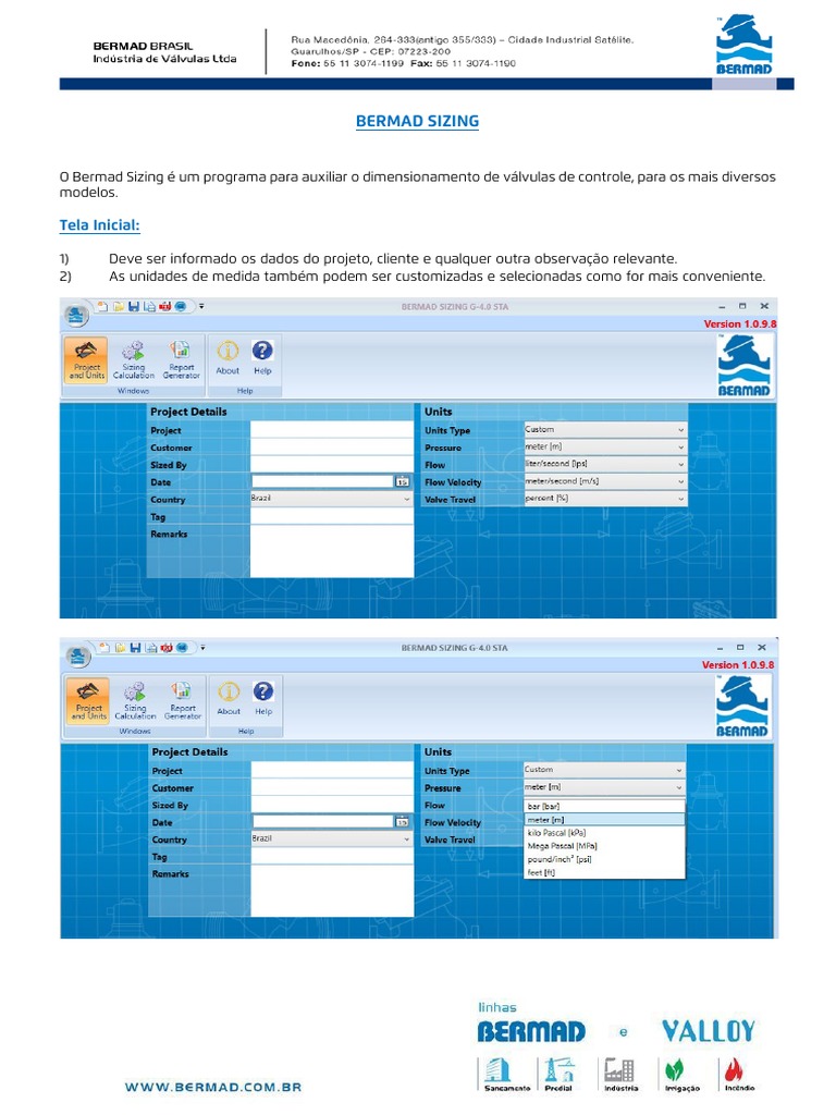 Manual Bermad Sizing | PDF