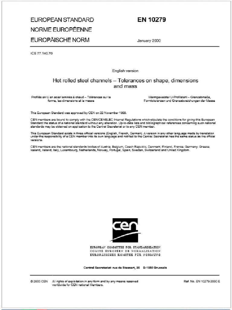 BS en 10279-1 | PDF