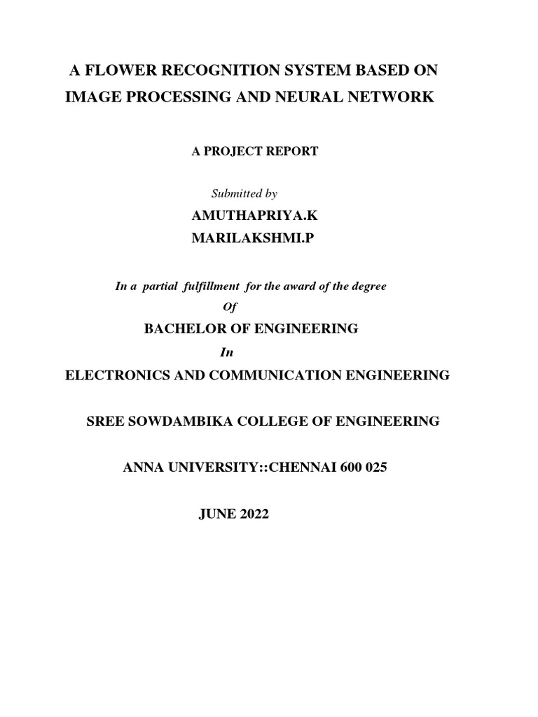 A Flower Recognition System Based On Image Processing and Neural ...