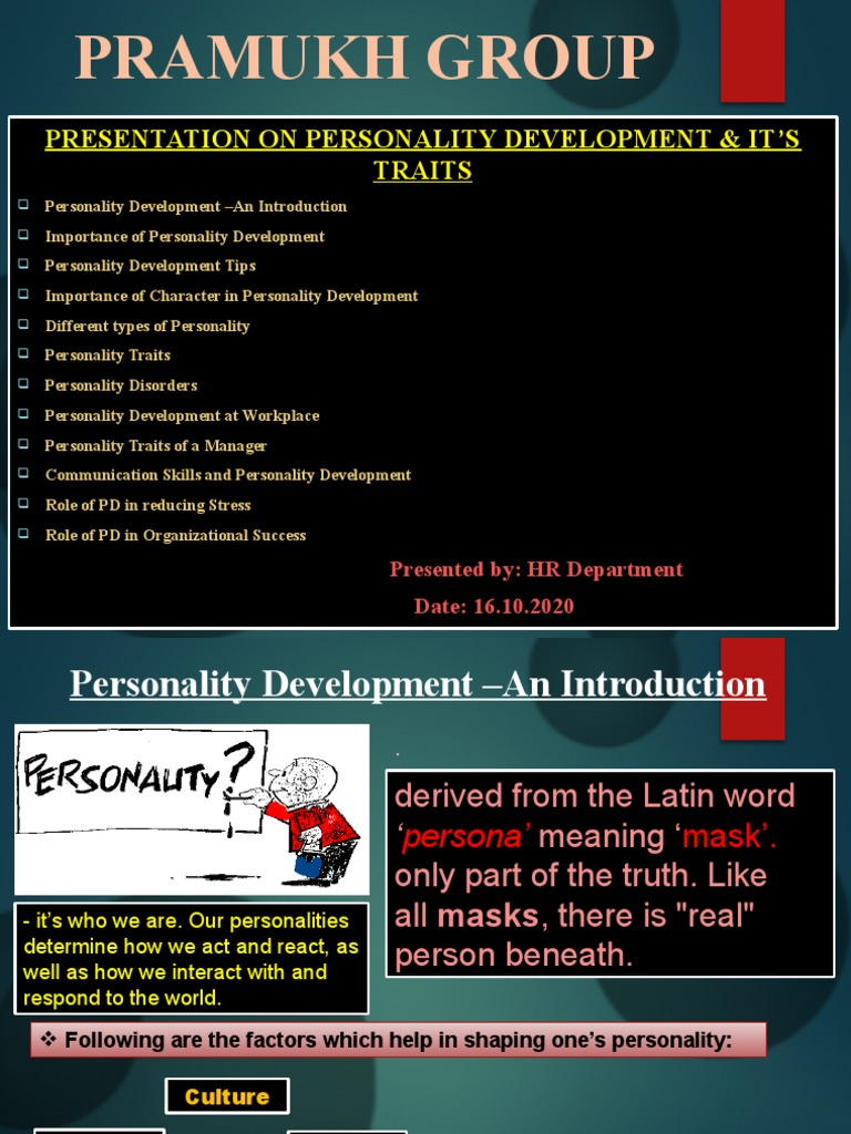 Personality Development and Traits | PDF | Personality Disorder ...