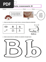 Hojas de Trabajo - Semana 1 - Consonante B | PDF