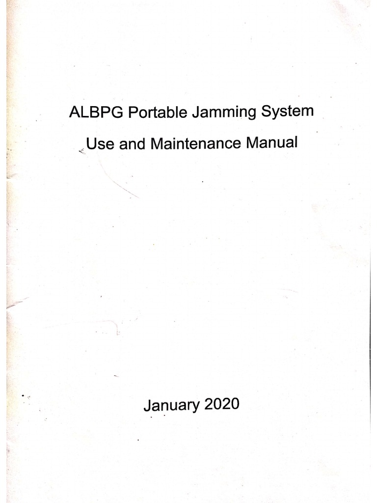 ALBPG Portable Jamming System | PDF