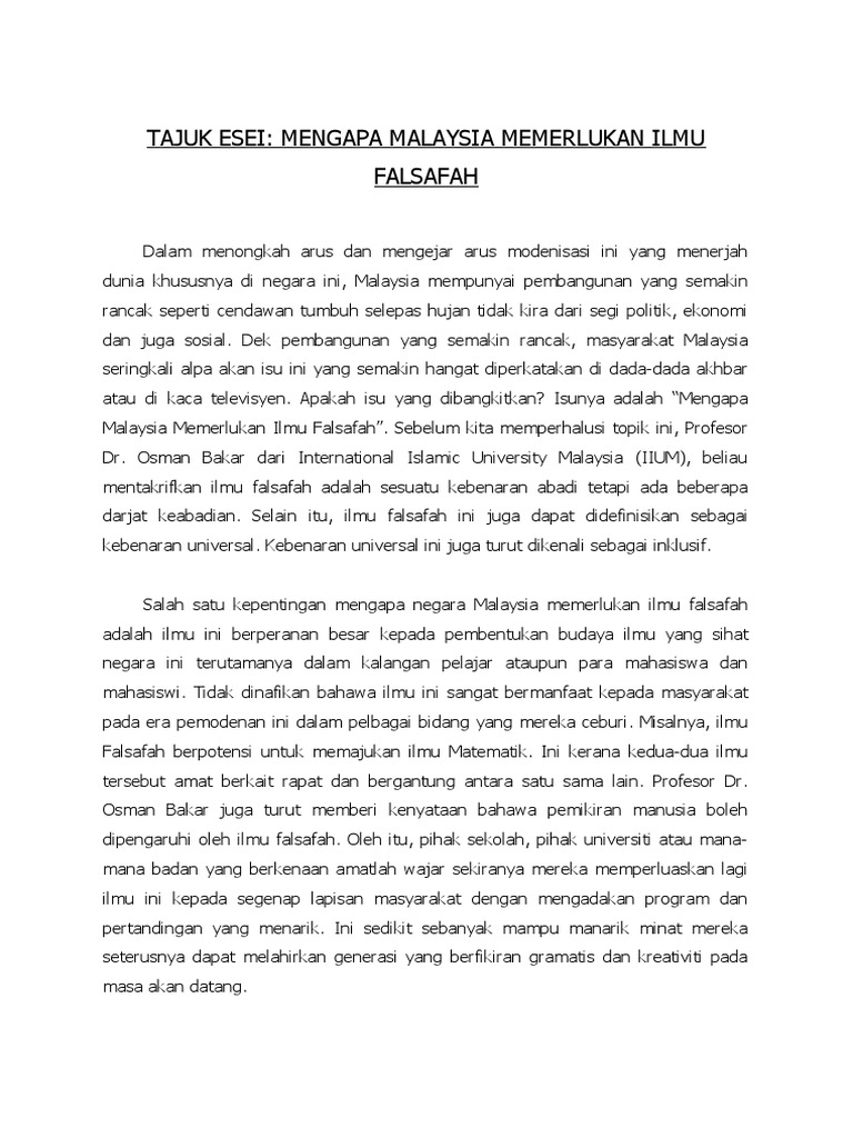 Tugasan Individu (Esei) | PDF