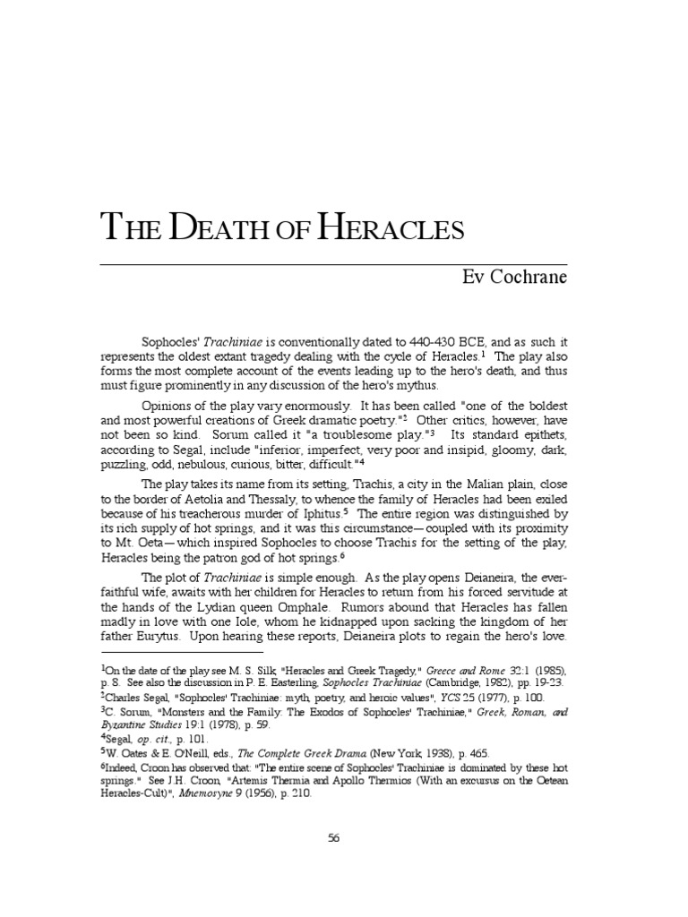 Death of Heracles | PDF | Greek Mythology | Ancient Greek Religion